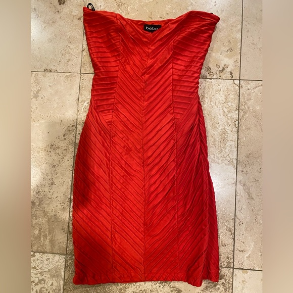 bebe | Dresses | Holiday Cocktail Sexy Red Bebe Dress | Poshmark